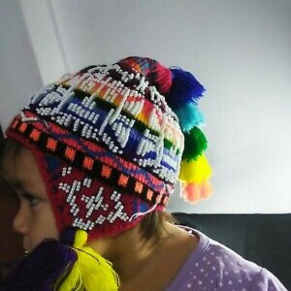Accessories | Peruvian Chullo Winter Warm Handmade Womens Hat Decorated ...